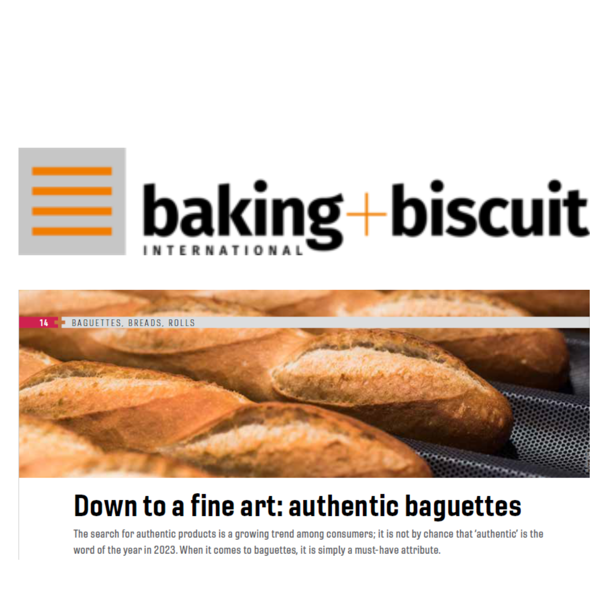 Press Article : « Down to a fine art: authentic baguettes » | Mecatherm